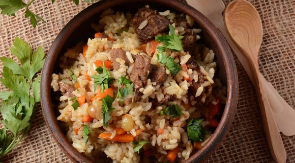 Beef Rice Pilaf with Saffron – Authentic Uzbek Flavor – Saffronice